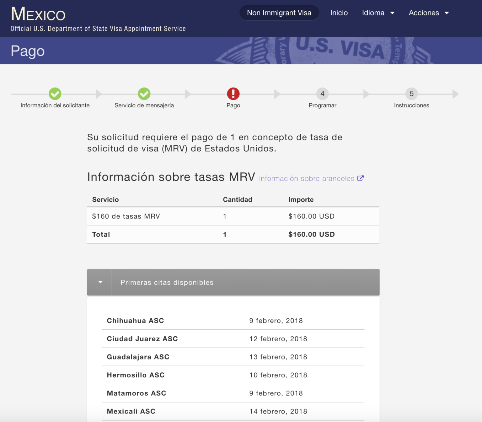Guía de pago de Visa Americana: Pasos y requisitos